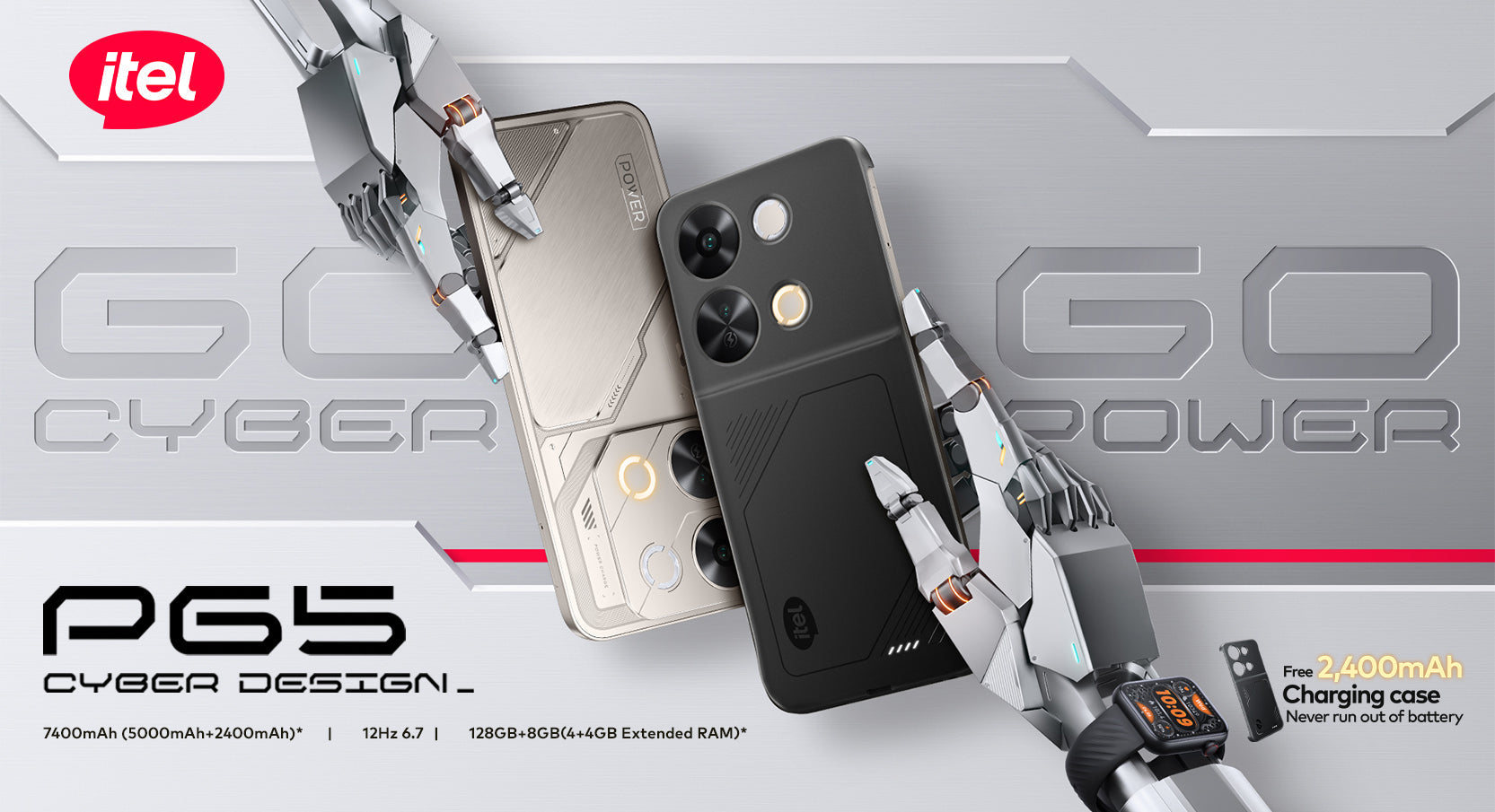 itel Unveils P65, The First Powerful Cyber Design Smartphone Featuring ...